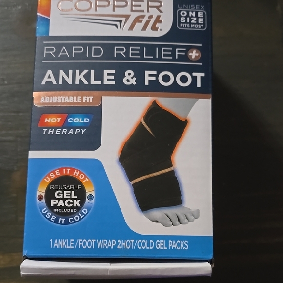 Copper Fit | Other | Copper Fit Ankle And Foot Wrap With Gel Packs ...